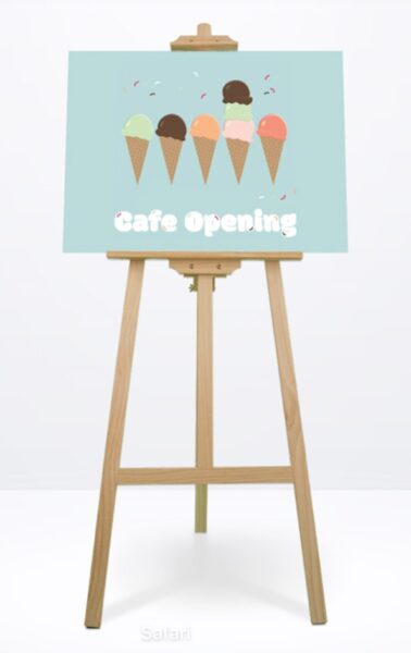 Wooden Easel Stand w A1 Poster mounted on 5mm Foamboard - PrintnGift ...